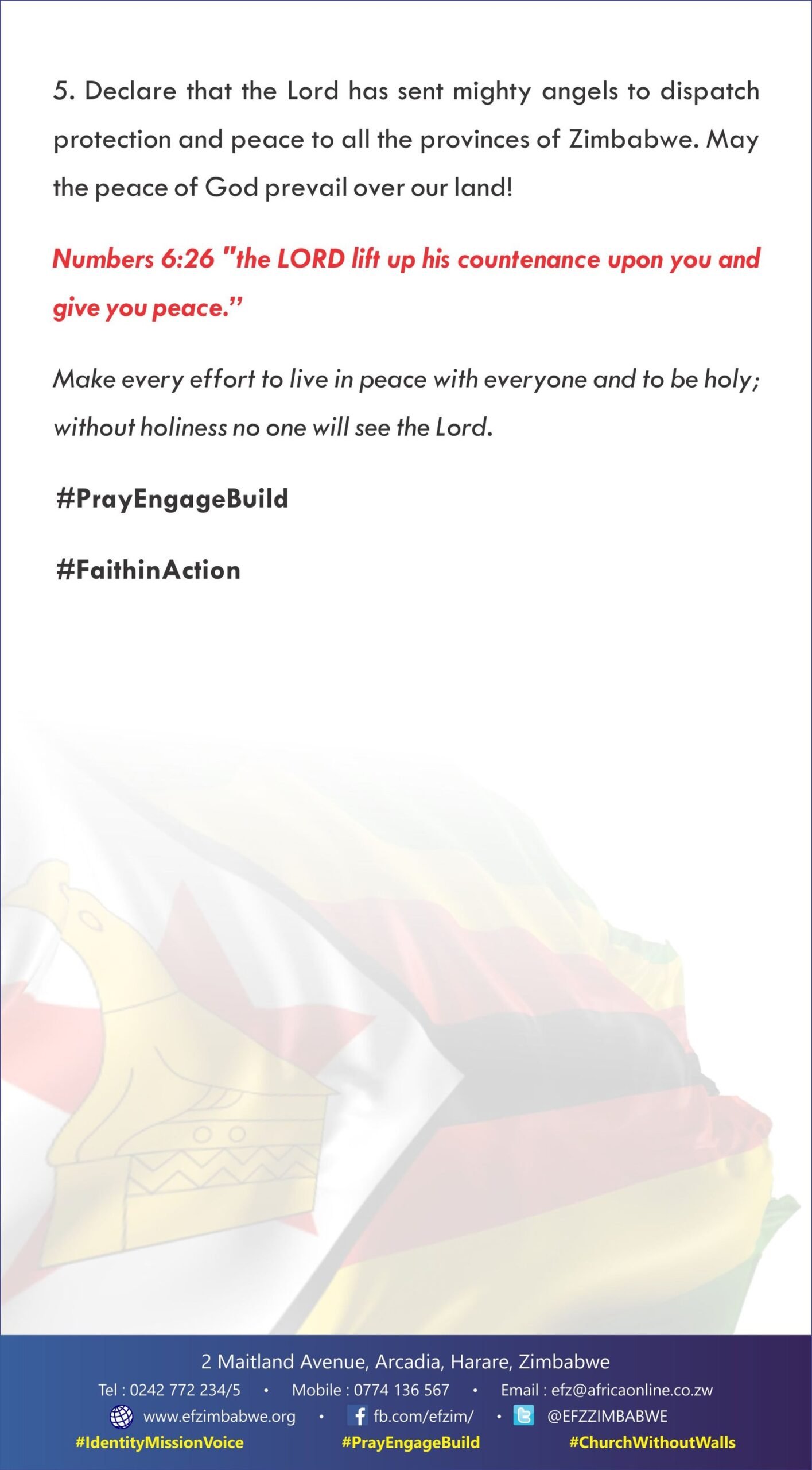 Friday 25 September 2020 Prayer Points – Prayer for Peace – Evangelical ...
