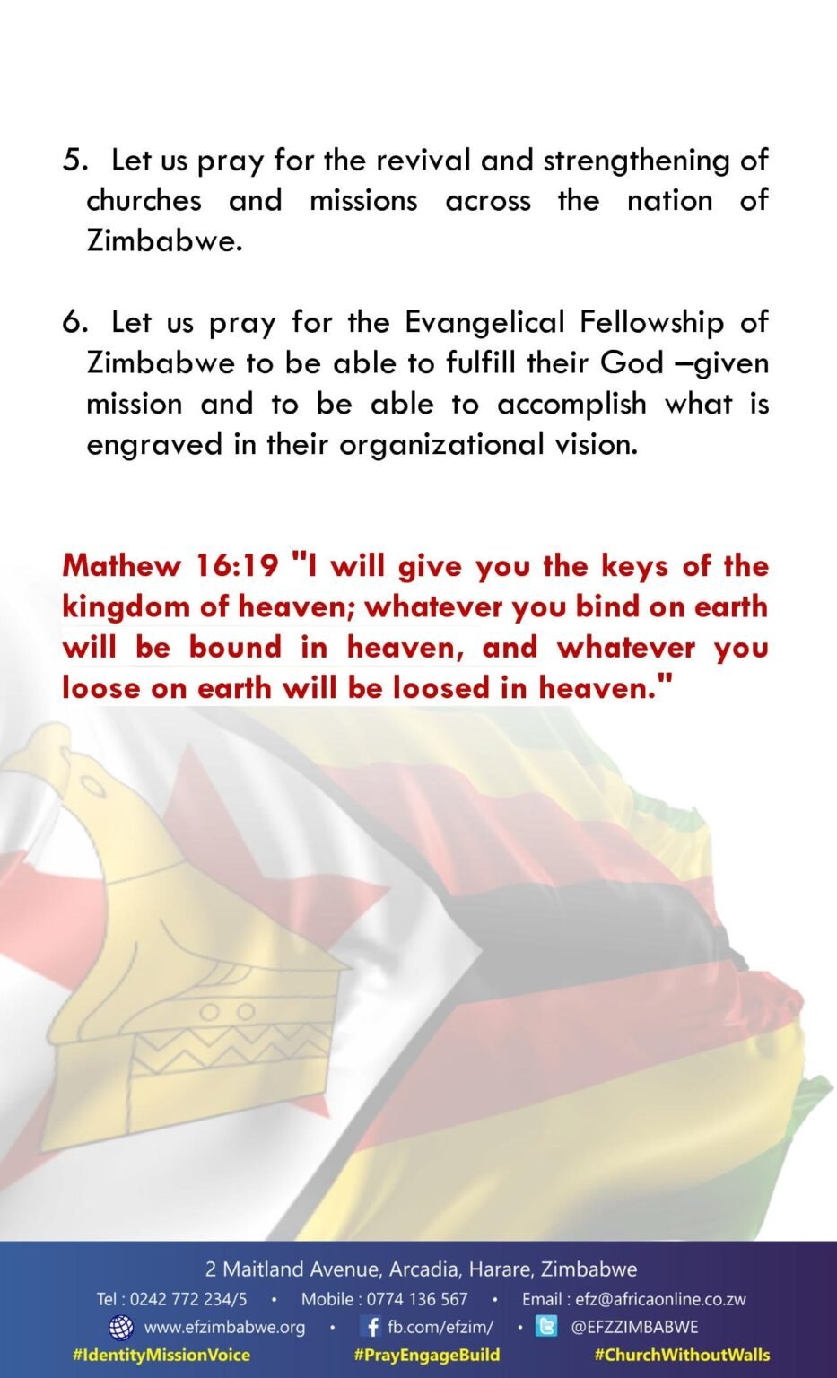 Thursday 22nd October 2020 Prayer Points – Prayer for the Church in ...